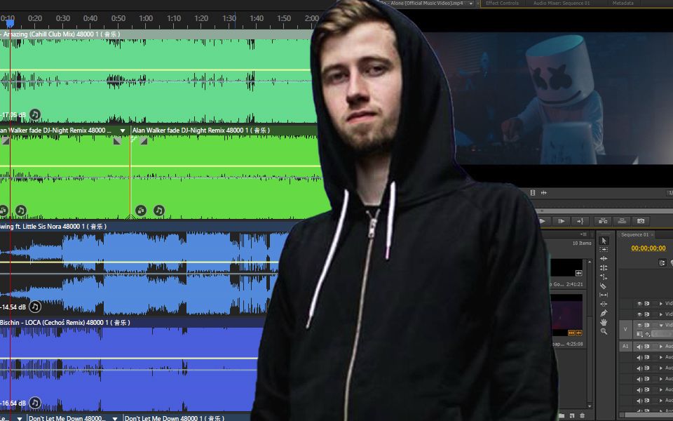 如何给视频加背景音乐Adobe Premiere/Adobe Audition