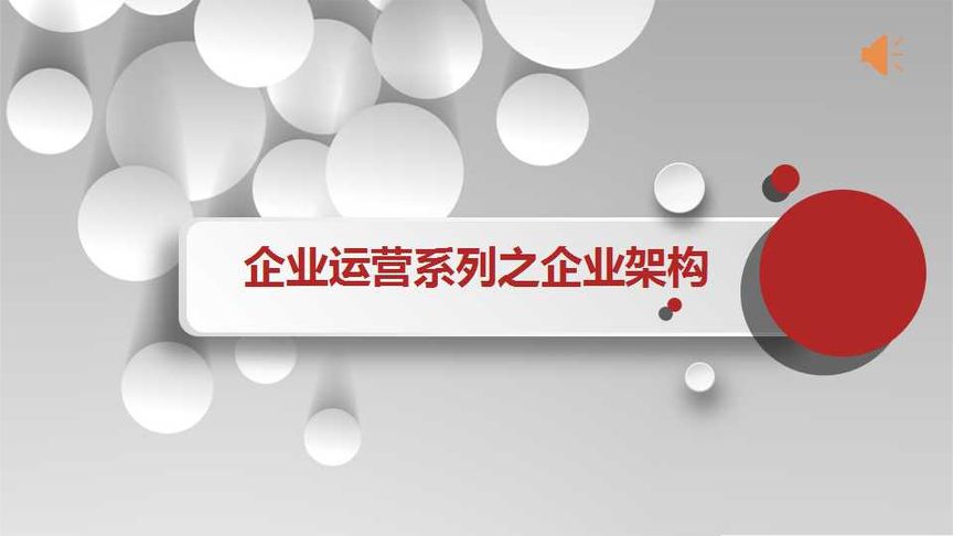 企业运营系列之二企业架构