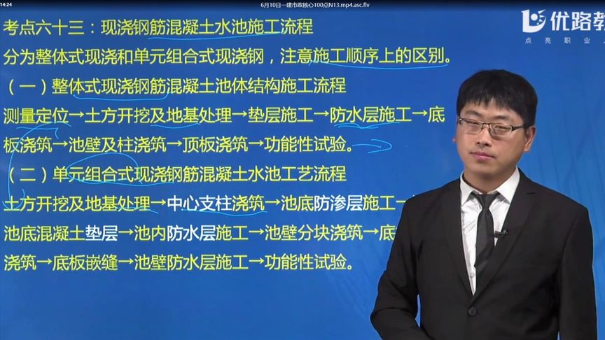 一建市政必会考点20:水池现浇钢筋混凝土施工的要点 学浪计划