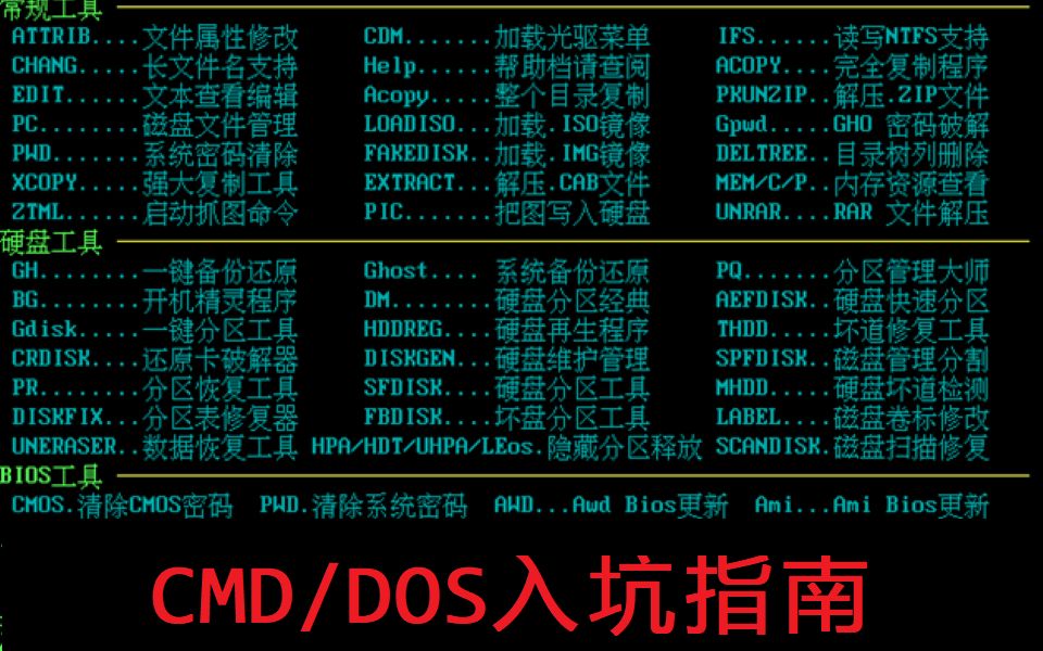 【温哥说】CMD/DOS入坑指南