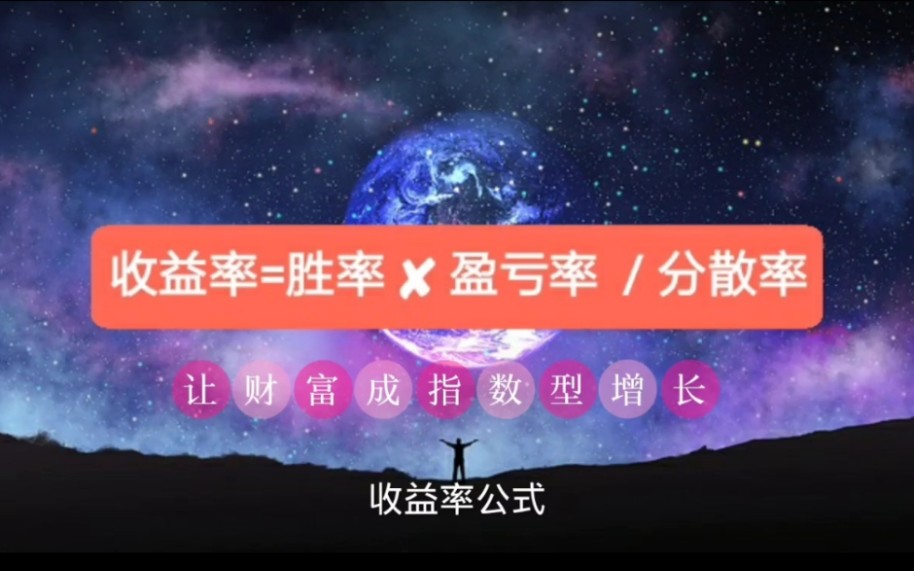 想要长期盈利必须掌握的五大公式:收益率公式!