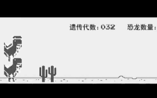 用遗传算法训练100只谷歌小恐龙,当进化到第59代时直接无敌了呀!