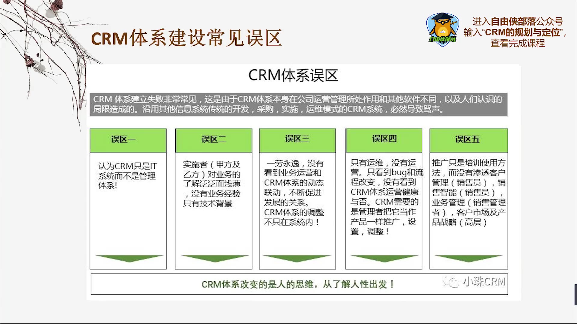【CRM入门学习】CRM体系建设中的常见的5大误区