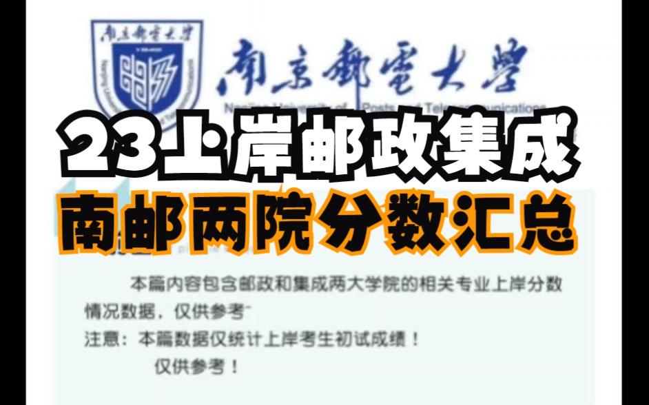 【最新考情分析】南邮23考研上岸初试分数分布情况汇总(邮政、集成)