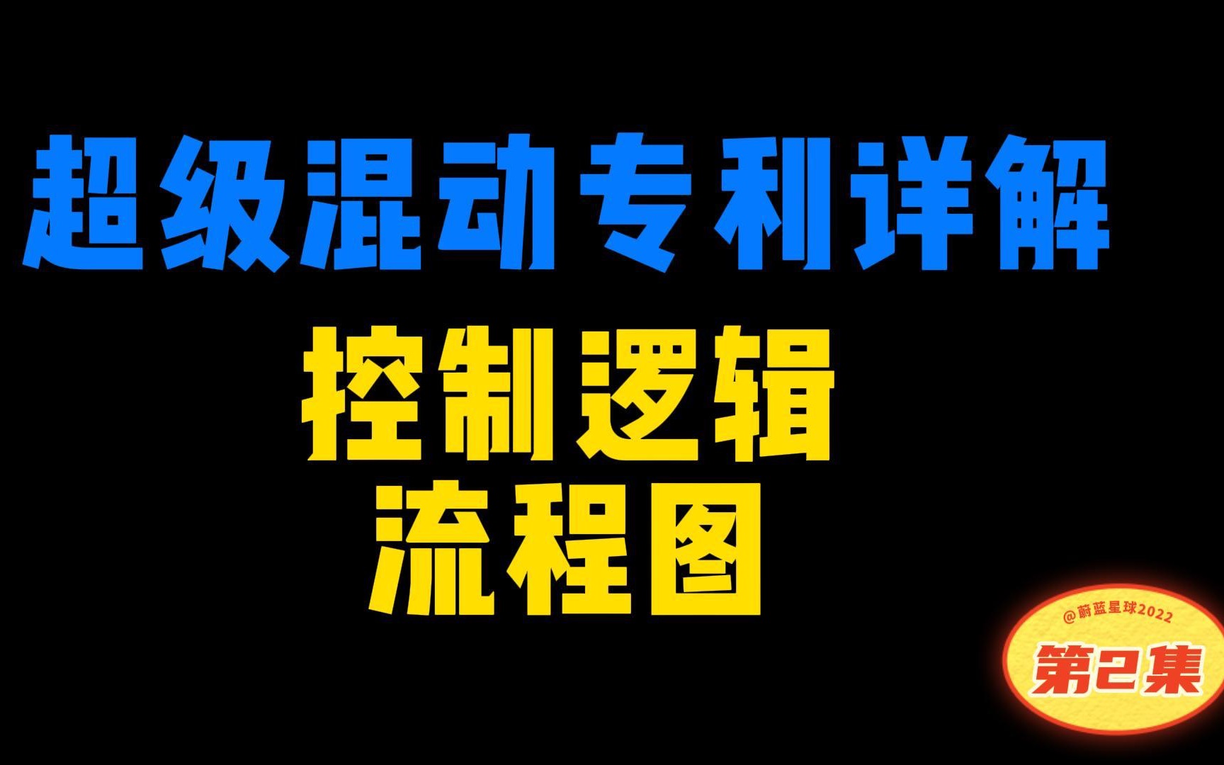 超级混动DM-i专利详解(2):控制逻辑流程图