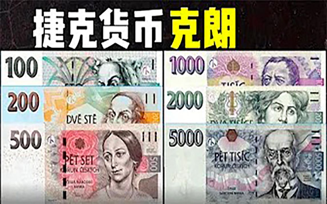 全球货币系列之捷克克朗:捷克钱币面值20捷克克朗 5000捷克克朗