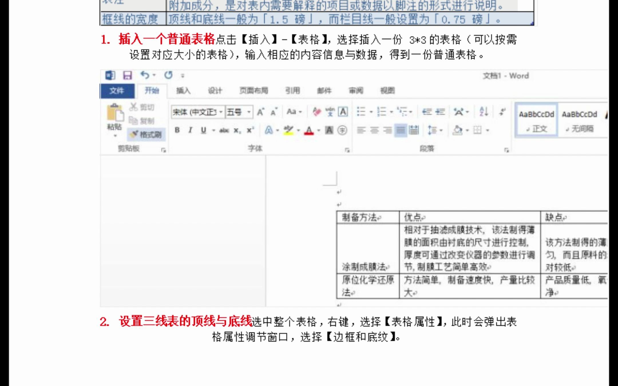 毕业论文里面的三线表如何绘制才最规范