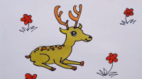 绘画简笔大全,漂亮的梅花鹿,一起画起来吧