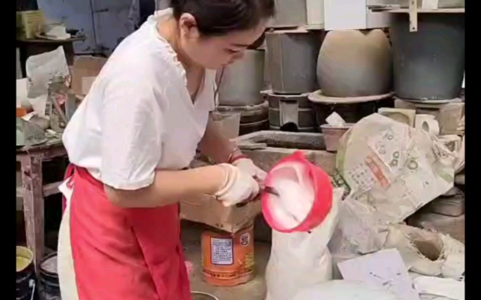 鼓形盆制作带花纹,硅胶模具制作玻璃钢模具制作网络教#小本创业 #...