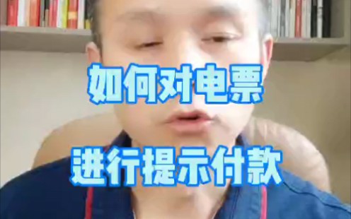 如何对电票进行提示付款?