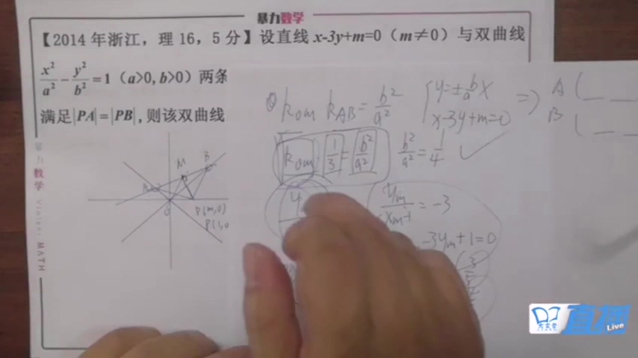 【暴力数学】高中数学解析几何崔老师总结秒杀公式解析几何秒杀技巧