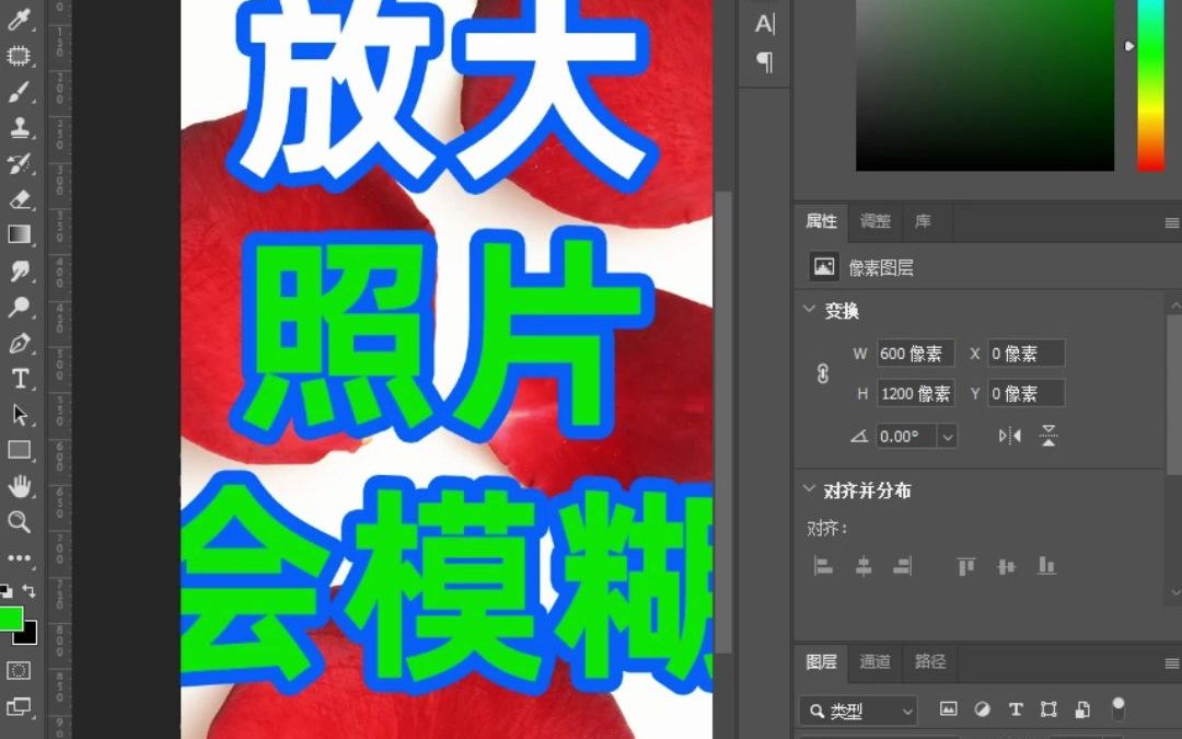 为什么放大会模糊?#ps教程入门基础抠图修图后期
