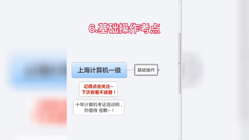 6.基础操作考点 上海计算机一级考试教程