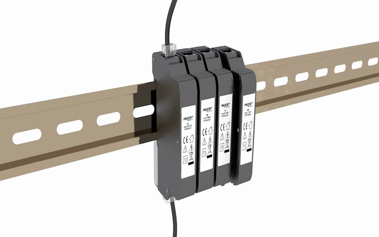 轨道式PoE避雷器 工业PoE避雷器 PoE避雷器bt标准 PROCET