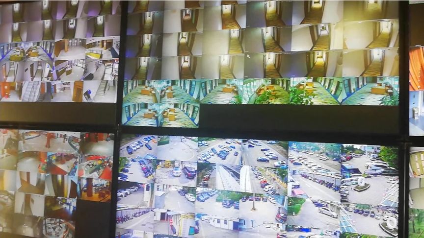 海康摄像头400万268个点用H3CS5130千兆做核心交换机解决不卡顿