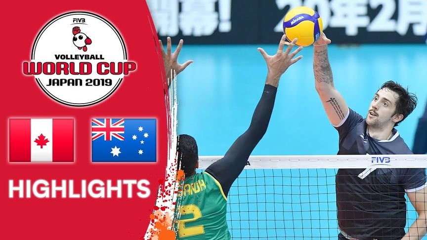 比赛集锦:男排世界杯第五轮,加拿大男排VS澳大利亚男排