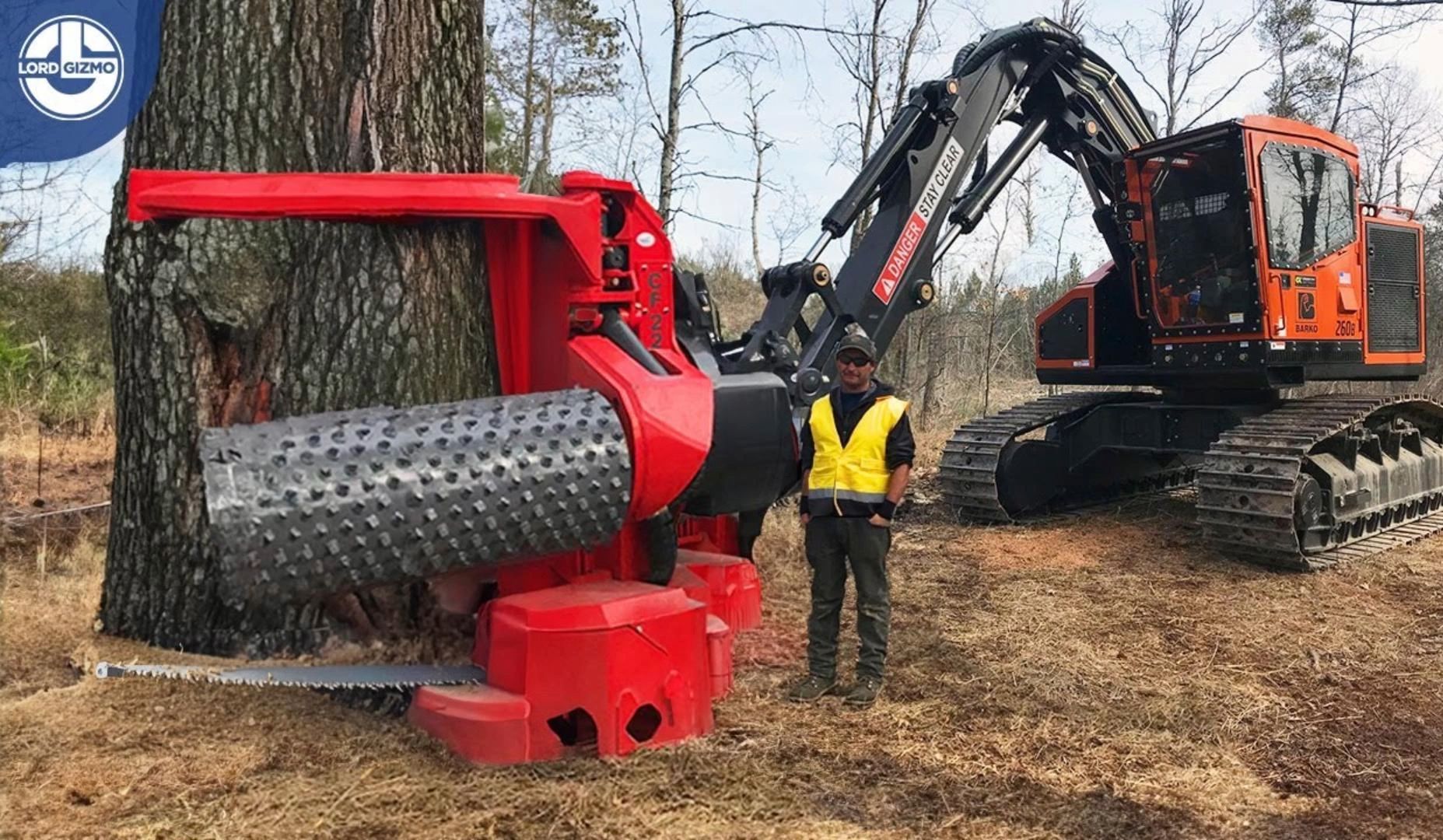 重型木材切割劈裂机和木材加工设备!