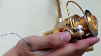钓鱼,海竿纺织轮,安装鱼线方法