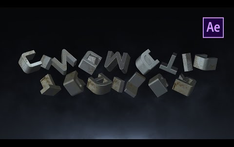 【AE教程|油管搬运|排版文本动画】E3D制作金属文字动画