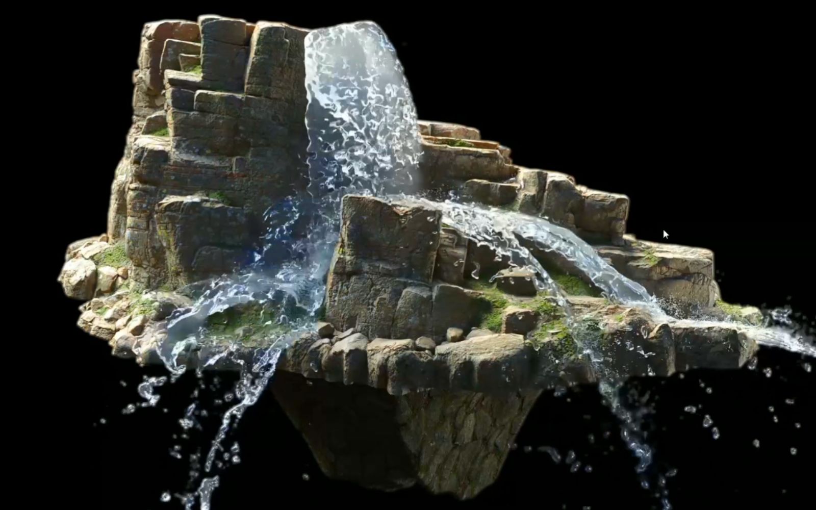 【C4D教程】高山流水怎么制作?一个教程教会你!