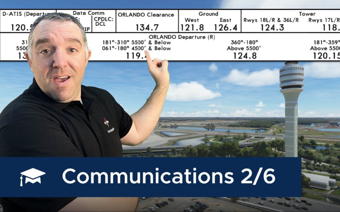 【航图入门教程】2 How To Read Communications on Airport Charts