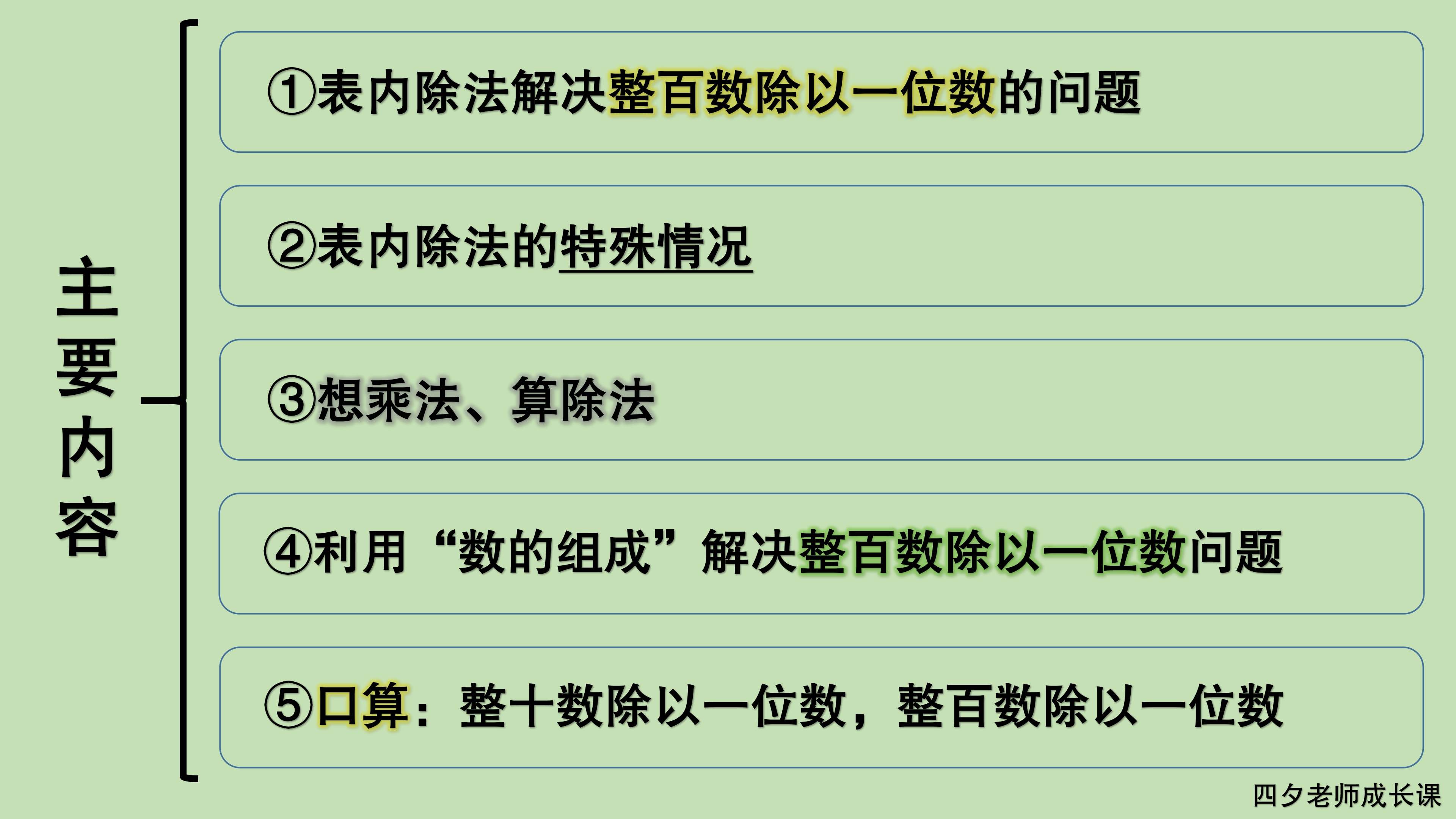 三年级数学:整百数除以一位数口算的三种方法