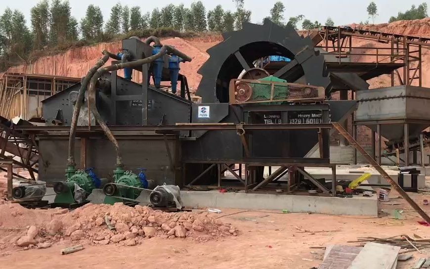 洗沙机设备视频 广西玉林时产200吨洗砂生产线零排放系统