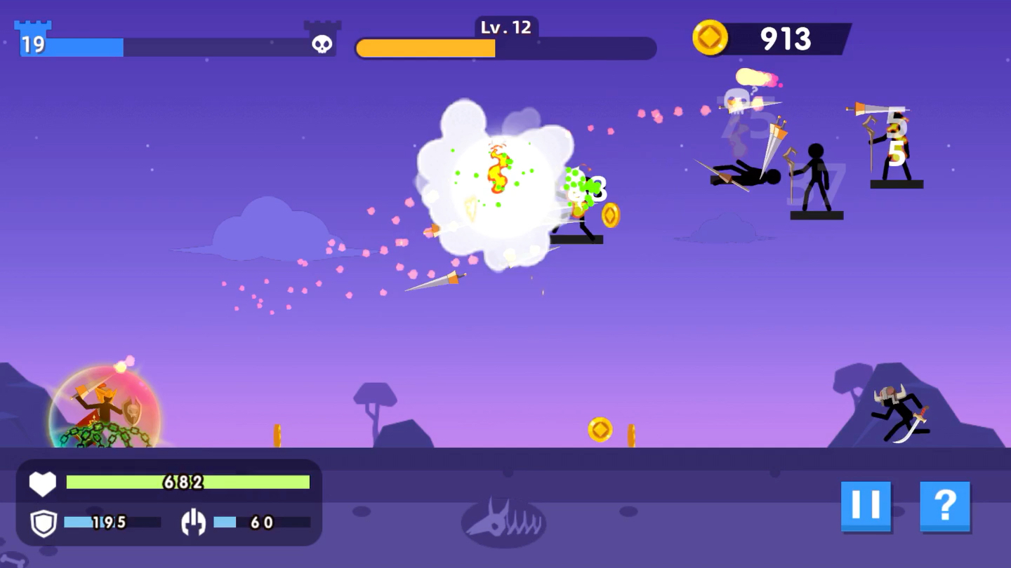 微信小程序:火柴人射手 荆棘锁链爆发暴打第一章