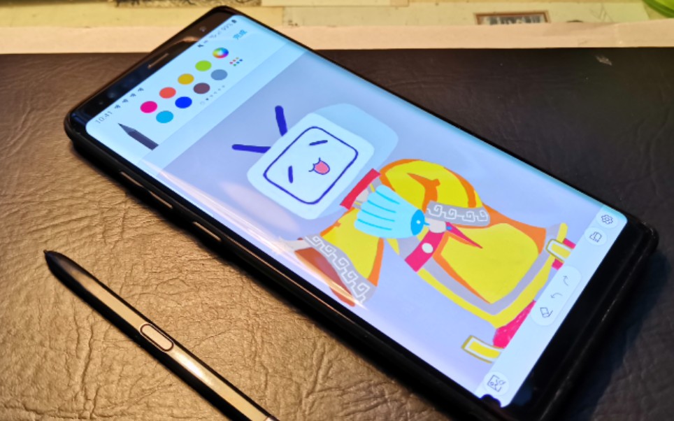 在b站用三星note8的Spen画一个古装小电视壁纸会怎么样(中)