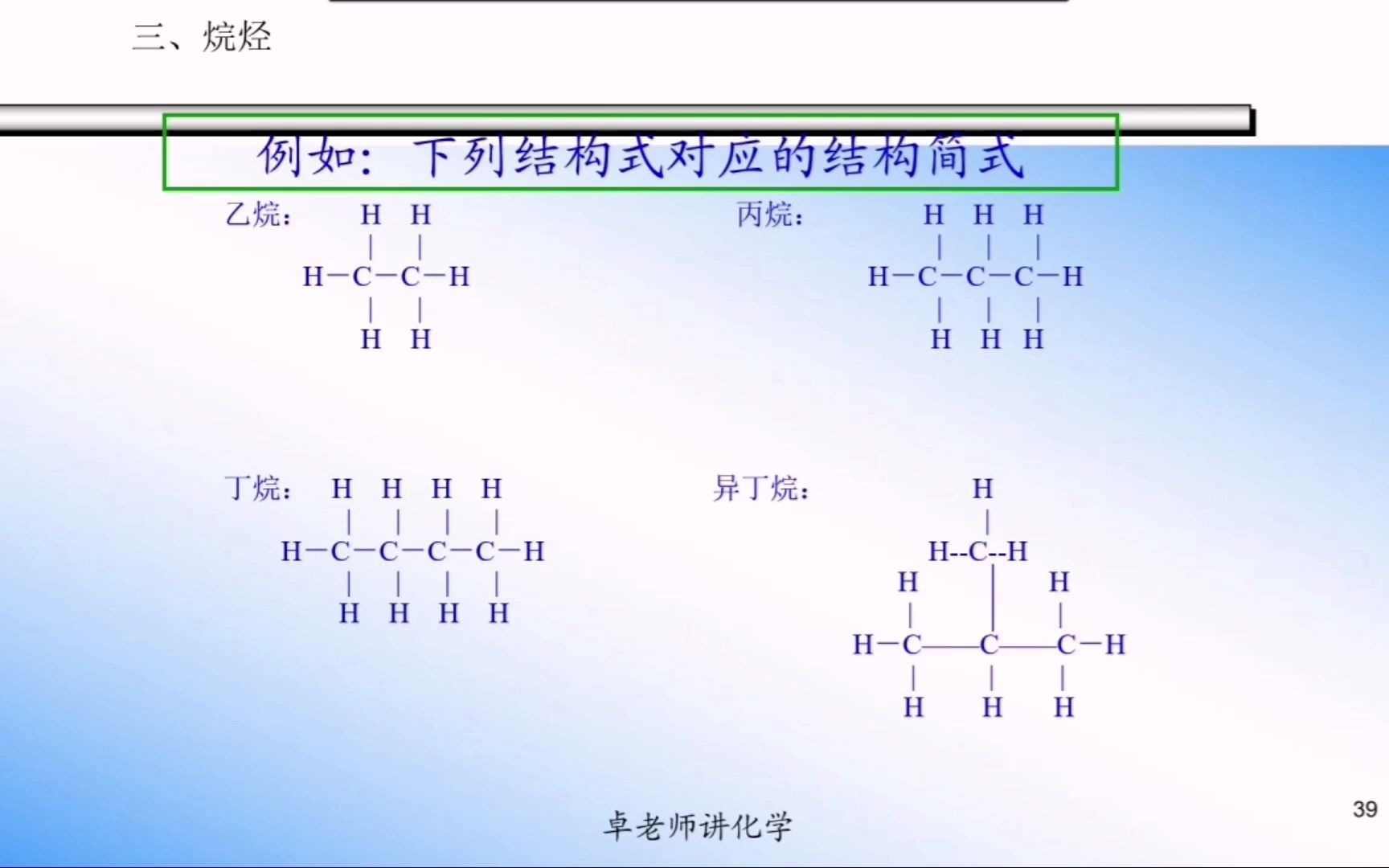 313 烷烃的结构简式与命名