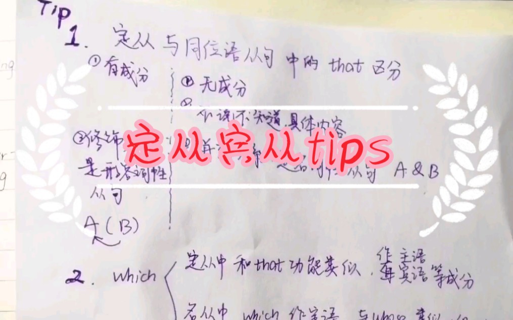 定从宾从tips