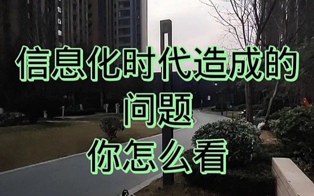 信息化时代造成的一些问题,怎么解决,你怎么看