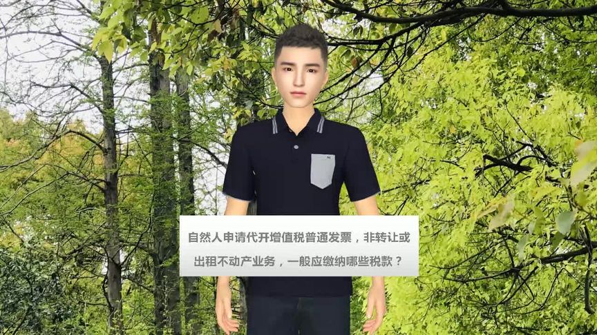 自然人申请代开增值税普通发票,非转让或出租不动产业务