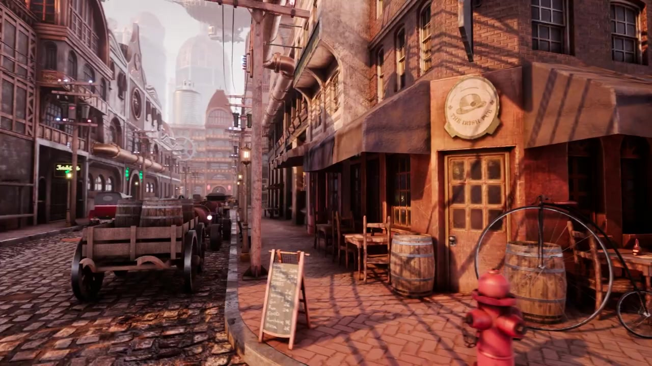 【资源环境库】UE4 蒸汽时代环境大场景