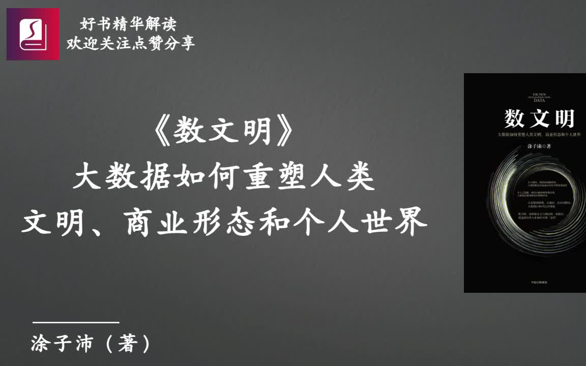 《数文明》——大数据如何重塑人类文明、商业形态和个人世界