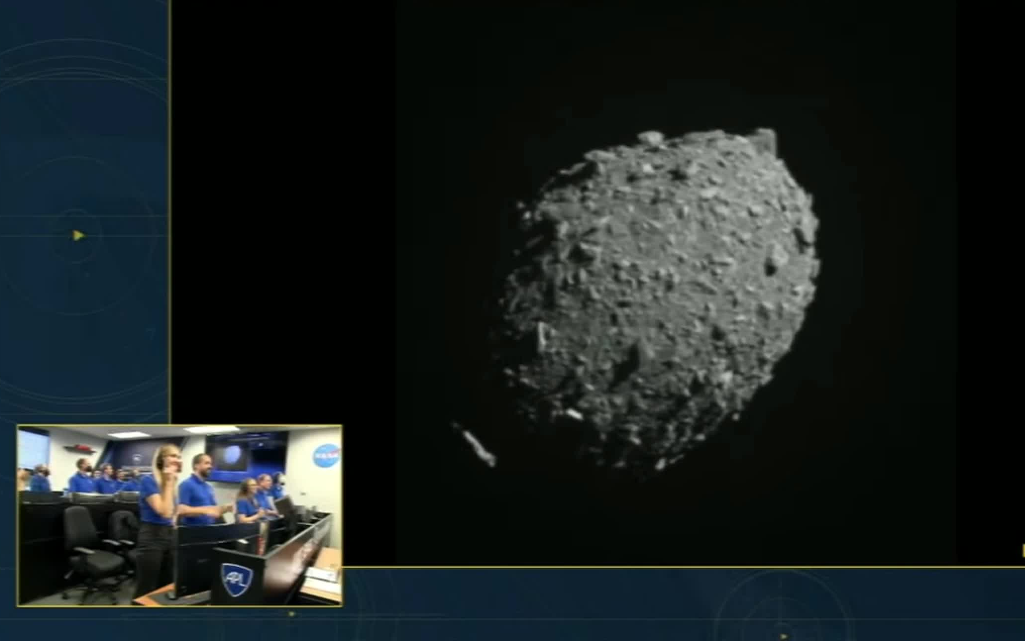 NASA DART航天器成功撞击小行星Dimorphos