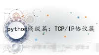 python网络编程: 原来tcp/ip是一个协议簇, 并不仅仅是两个协议