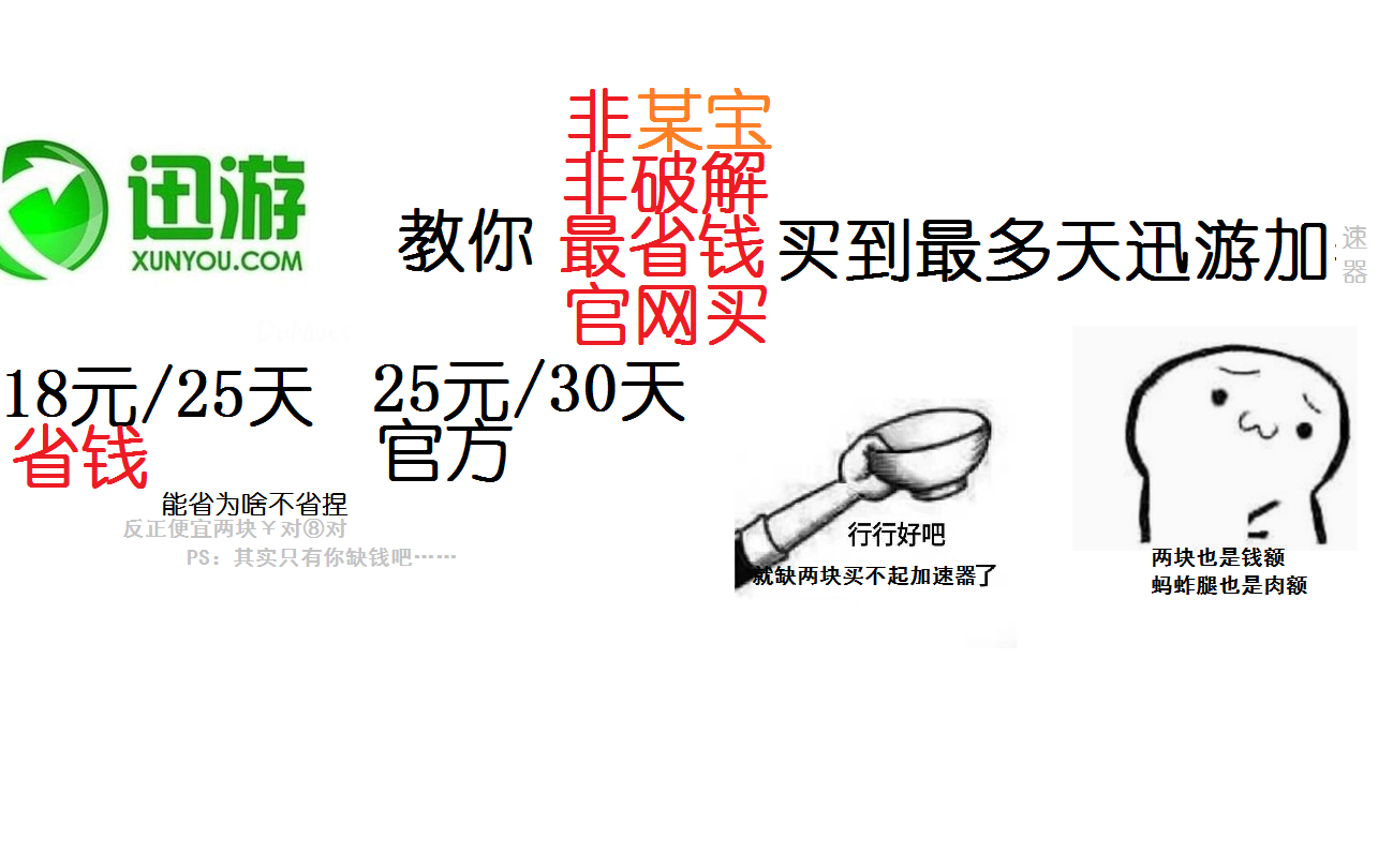 教你如何最省钱买迅游加速器！