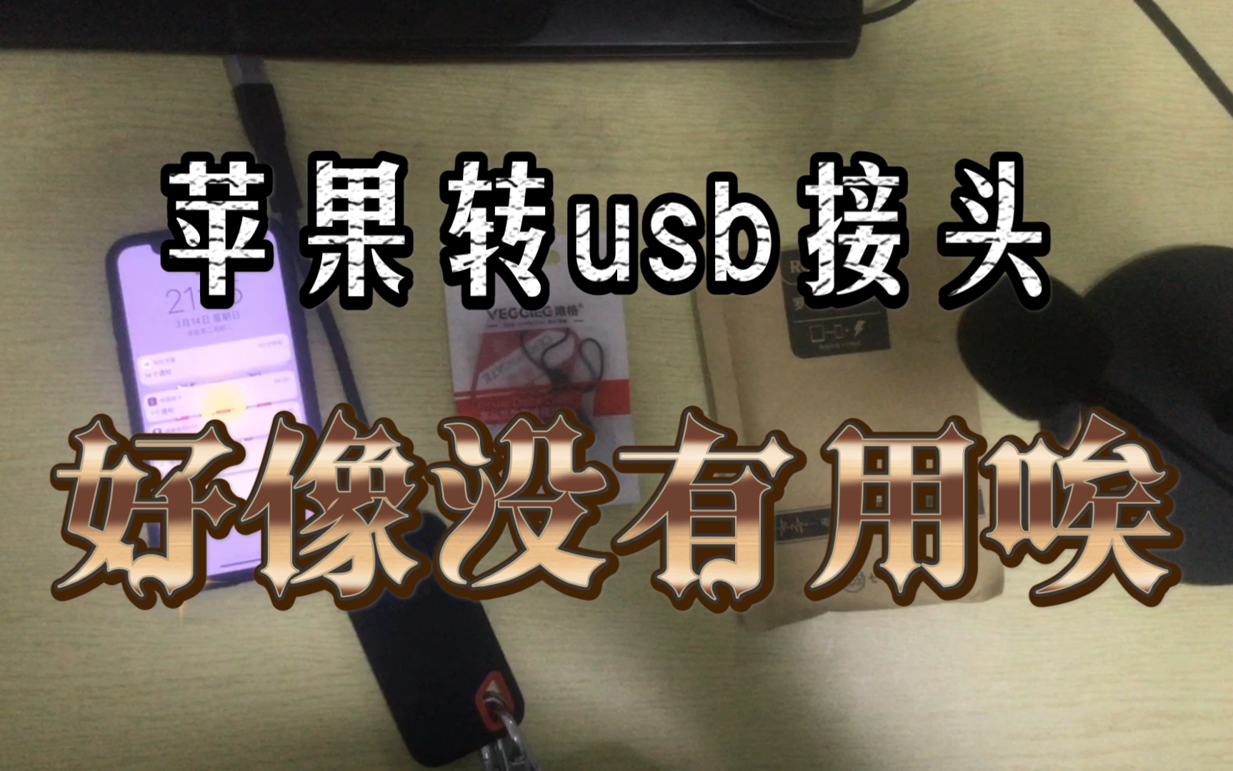 买了个苹果转usb接头,但是好像并没有用啊