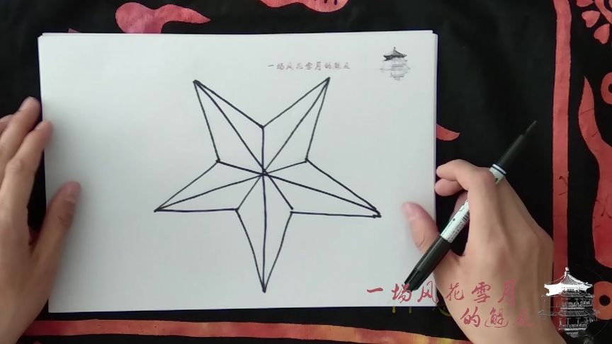简笔画:卡通五角星简笔画,简单易画,适合五岁左右小朋友临摹