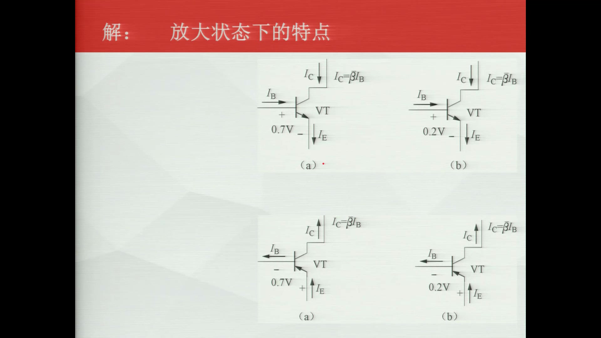 ...已知双极型三极管放大状态--判断其类型和各电极--例题4--(a)--只有录屏