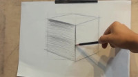素描新手如何画出一个标准的正方体!教你画素描立方体的标准画法流程!