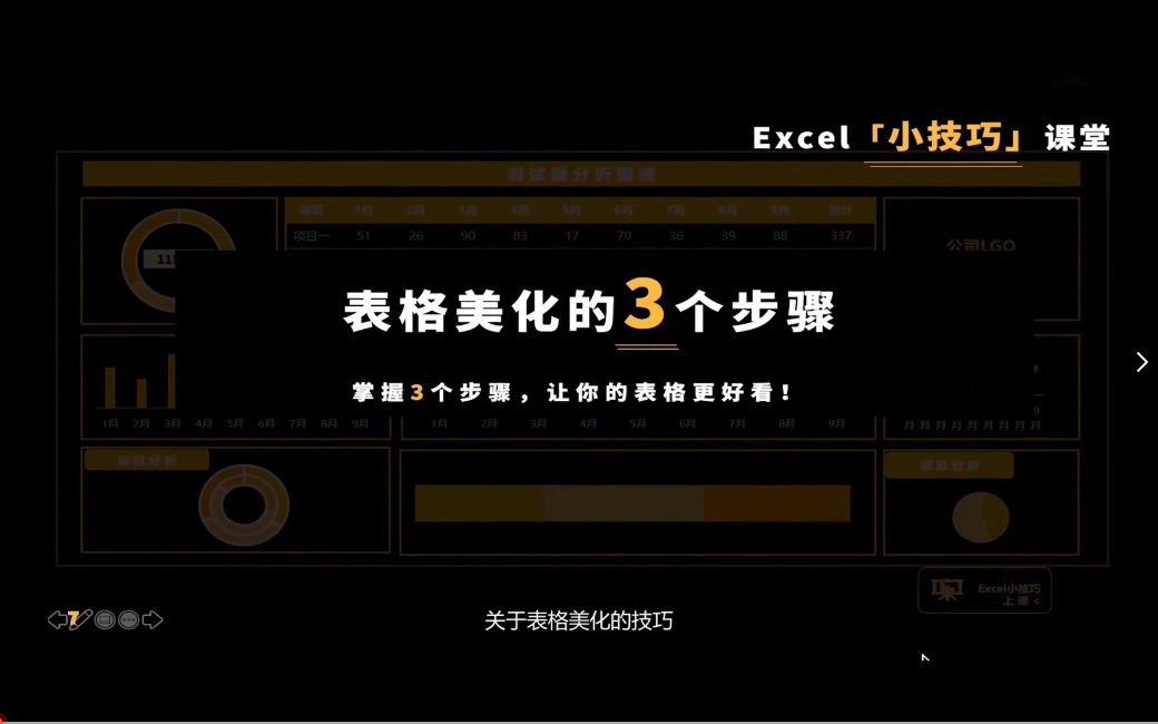 Excel-掌握3个步骤,让你的表格更好看