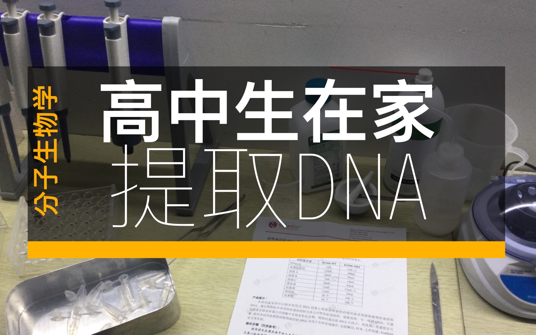 高中生在家提取植物基因组DNA