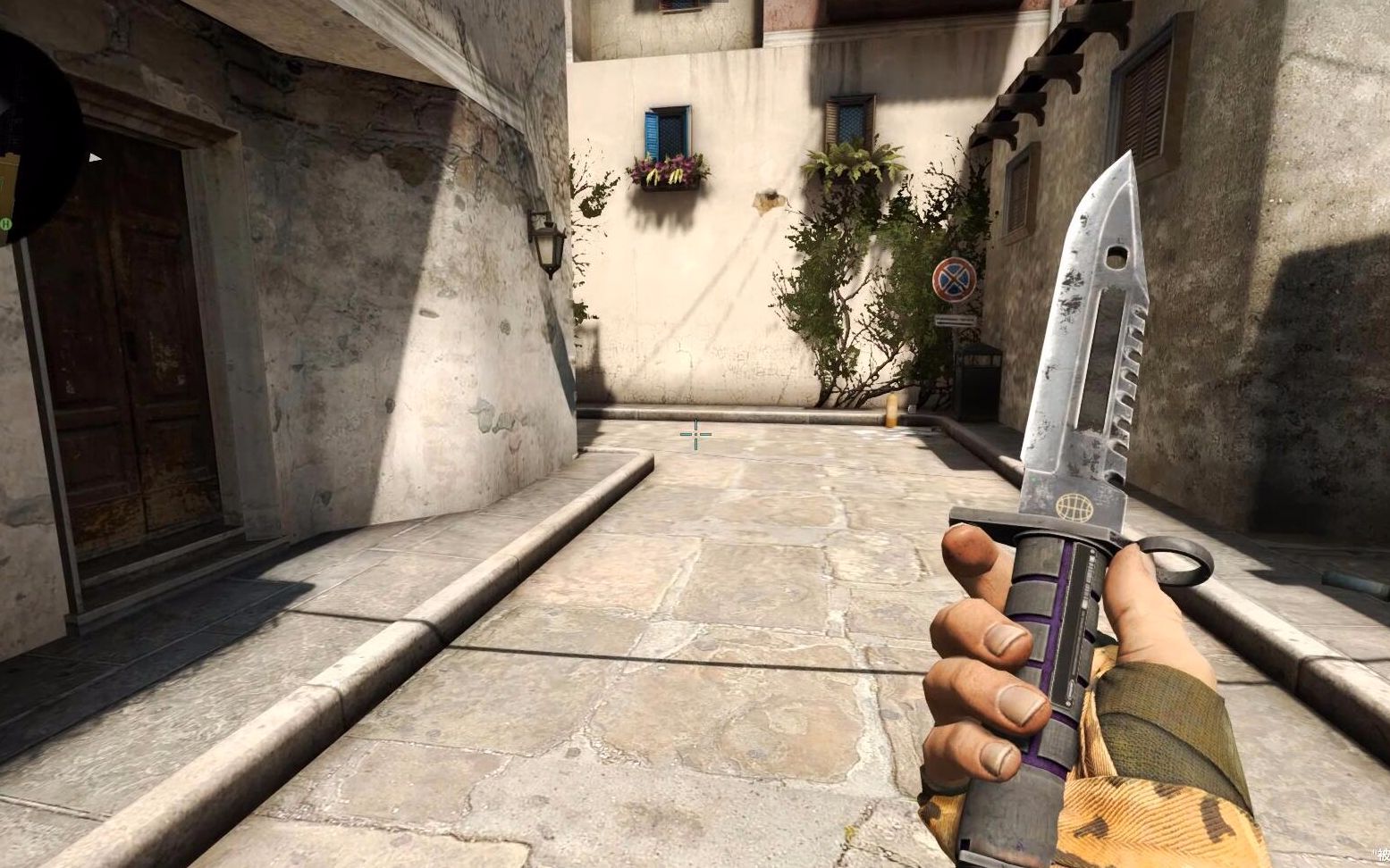 CSGO:磨损排行第四紫罗兰M9刺刀,这磨损颜色都磨没了