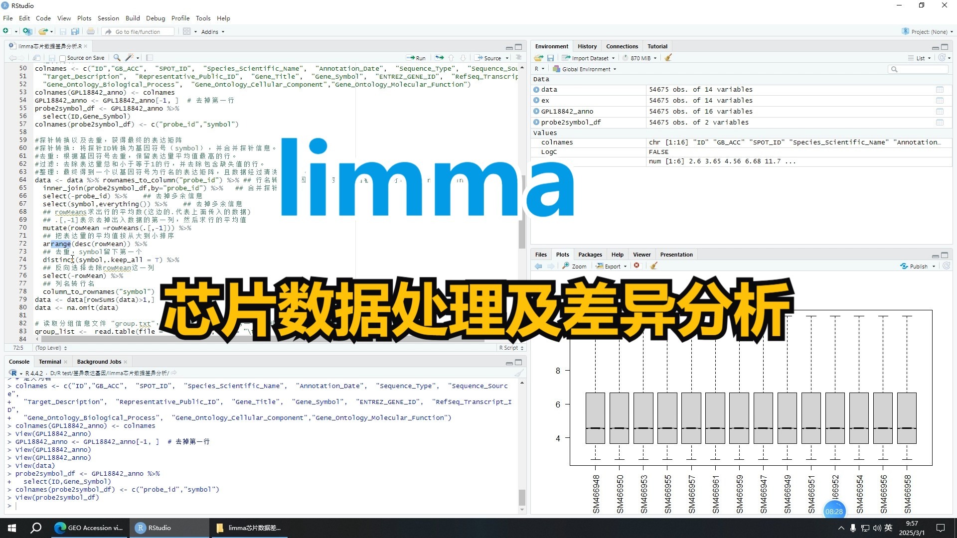 mma包 芯片数据差异分析