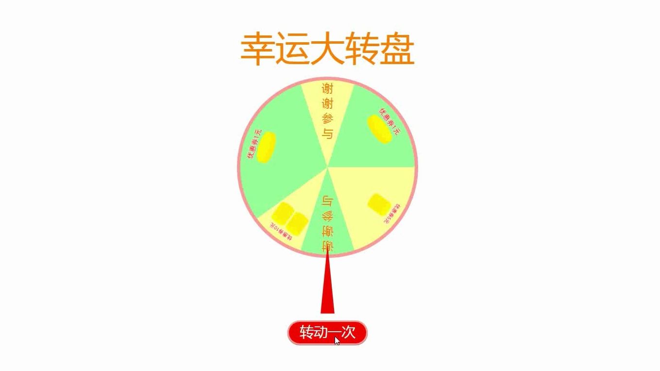 幸运大转盘-代码一分钟