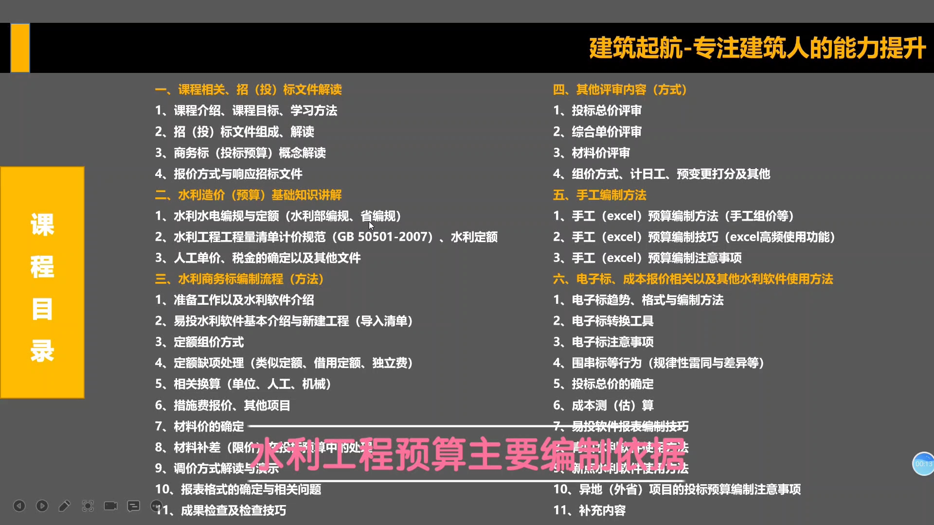 新点水利商务标(投标预算)-水利工程预算编制主要依据是什么?