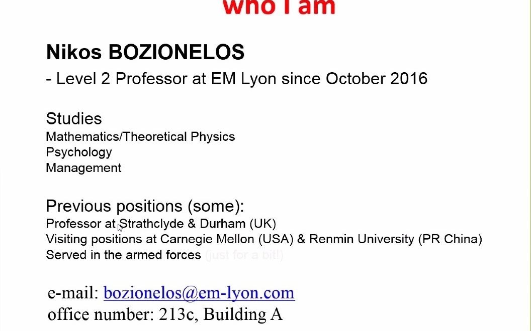 里昂商学院组织行为学课程1-1【emlyon Organizational Behavior】