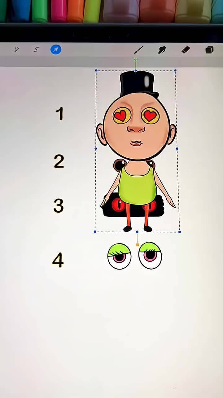 卡通人物绘画演示